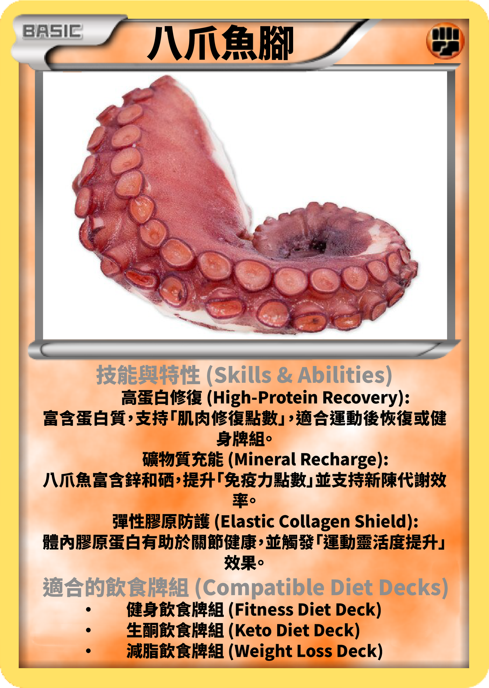 200g Mashed Sweet Potato (g) + 100g Asian Chicken Patty (g) + 80g ...